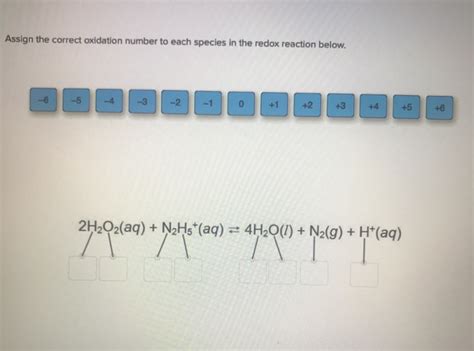 Solved Assign The Correct Oxidation Number To Each Species
