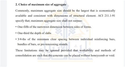 Solved 2 Choice Of Maximum Size Of Aggregate Commonly