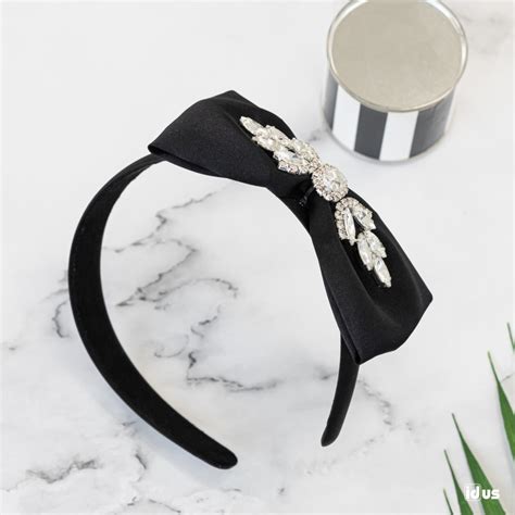 블랙and화이트 빅 리본 헤어밴드 제니 왕리본 머리핀 아이디어스