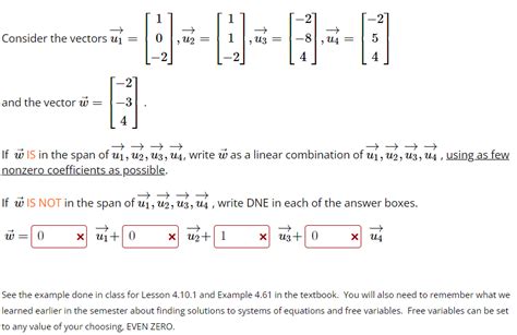 Solved Consider The Vectors Chegg Com