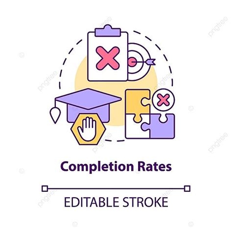 Completion Rates Concept Icon Completion Outline Web Vector Completion