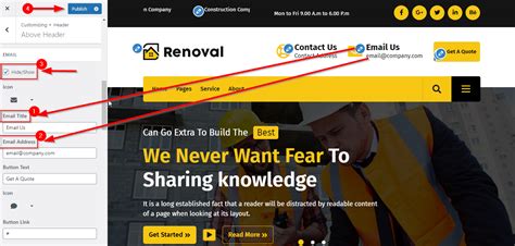 How To Setup Header Section Help Nayra Themes