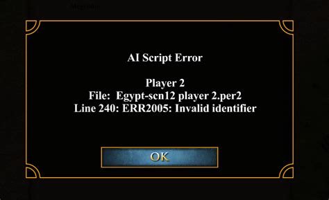 Ror Ai Error When Playing Ascent Of Egypt Scenario 12 Ii Report A