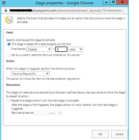 Sharepoint Online Retention Policy On Site Level Sharepoint Stack