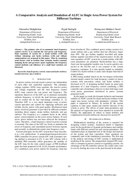 Pdf A Comparative Analysis And Simulation Of Alfc In Single Area