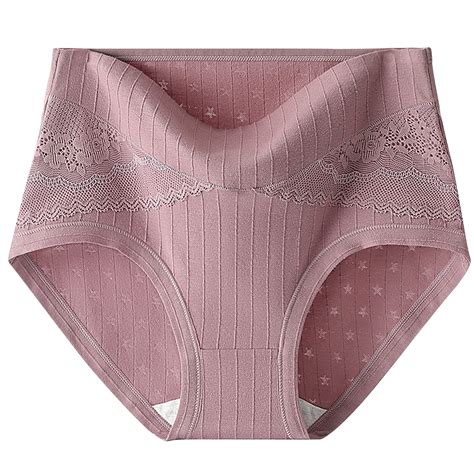 Virmaxy Womens Leak Proof Period Underwear Panties Solid Lace Plus Size