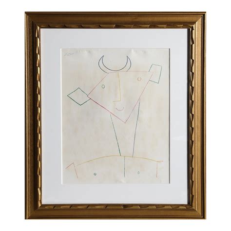 Buste De Faune Pablo Picasso Pochoir Chairish