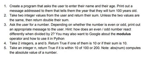 solved 1 create a program that asks the user to enter their