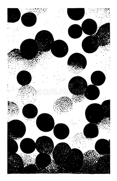 Abstract Composition Of Black Circles And Dots Vector Illustration