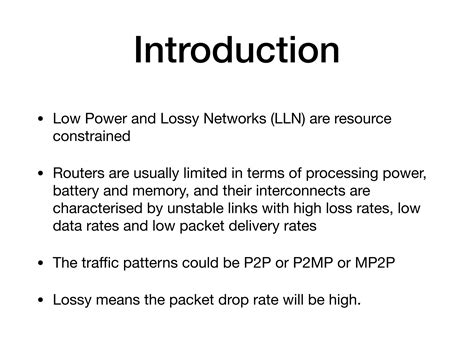 Rpl Routing Protocol For Low Power And Lossy Networks Ppt