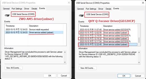 Multiple Usb Serial Port Conflict ASI AM5 With QHY Q Focuser Astronomy Software Computers