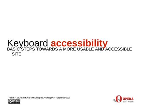 Keyboard Accessibility Ppt