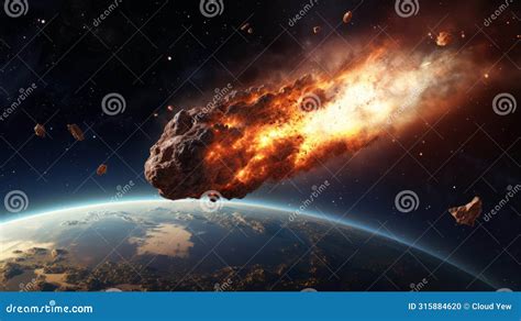 Fiery Descent Of Time Shattered Clock Amidst Flames Running Out Of