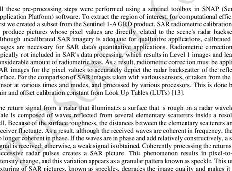 Steps For Water Logging Monitoring In Sar Images Download Scientific