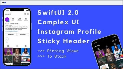 SwiftUI Complex UI Instagram Profile Sticky Header Animated Segmented Picker SwiftUI