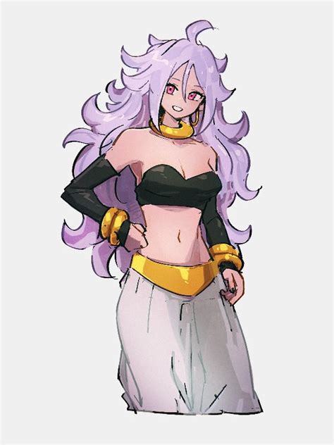 Android 21 And Majin Android 21 Dragon Ball And 1 More Drawn By