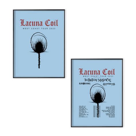 2023 Lacuna Coil Poster Set West Coast Tour Poster Set Lacuna Coil