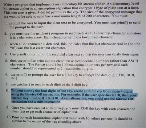 Solved Write A Program That Implements An Elementary Bit Chegg Com