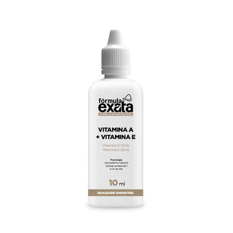 Vitamina A Vitamina E 10ml Fórmula Exata Farmácia De Manipulação