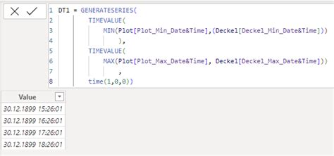 Datetime Powerbi Create Table With Date And Time With 1 Second Increment Stack Overflow
