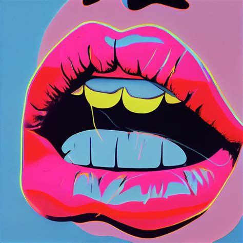 Sexy Lips Pop Art Digital Art By AJ Etheridge Fine Art America