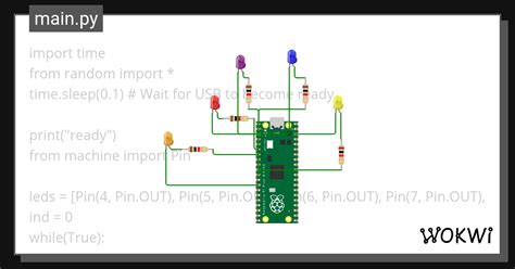 Leds raspberry - Wokwi ESP32, STM32, Arduino Simulator