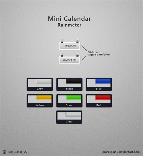 Mini Calendar By Murasaki55 On DeviantArt