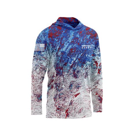 Seatec Patriot Hooded Sport Tec Performance Shirt Long Sleeve Seatec