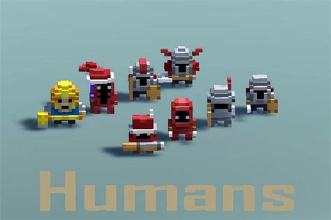 3d Voxel Animated Models Humans