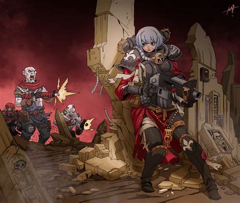 Adepta Sororitas Warhammer 40k Drawn By Rmulderz Danbooru