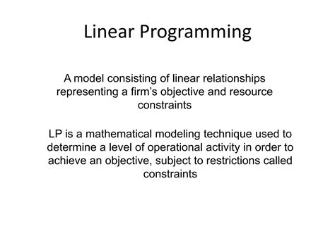 Duality In Linear Programming Pptx