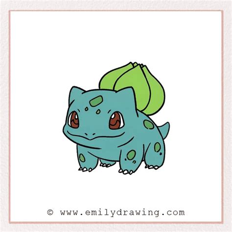 How To Draw A Bulbasaur Emily Drawing