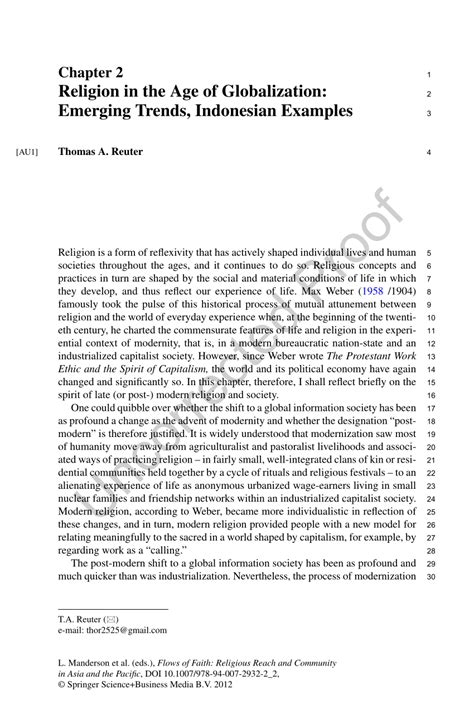 Pdf Religion In The Age Of Globalization Emerging Trends Indonesian