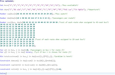 solved how do i determining max value in proc optmodel sas support