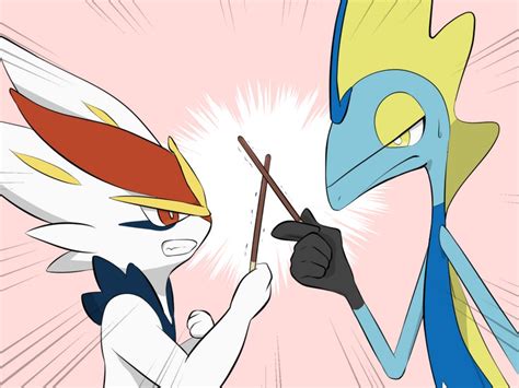 Cinderace And Inteleon Pokemon Drawn By Kemonobito Danbooru
