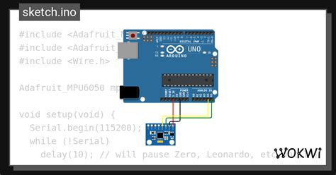 Gyroscope Adafruit MPU Wokwi ESP STM Arduino Simulator