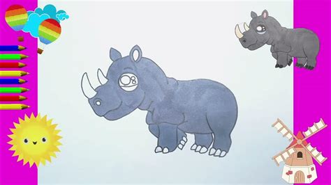 Как нарисовать МИЛЫЙ просто Рисунки для начинающих носорог Youtube