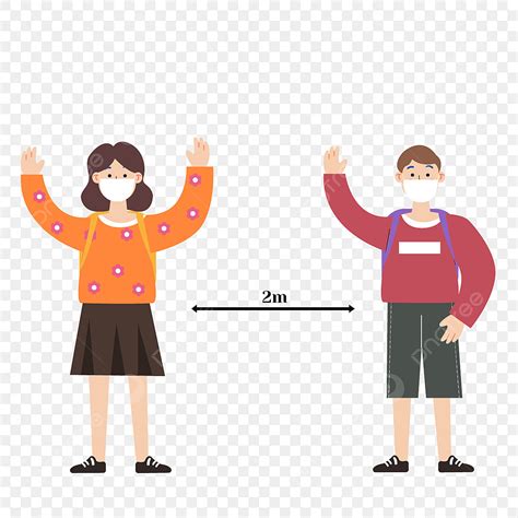 사회적 거리두기 새로운 코로나바이러스 보호 교육 일러스트레이션 왕관 일러스트 사회적 거리두기 신종 코로나 바이러스 보호 Png 일러스트 및 벡터 에 대한 무료