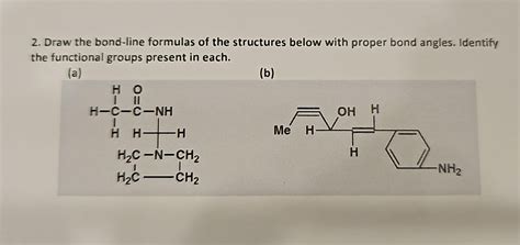 Solved 2 Draw The Bond Line Formulas Of The Structures