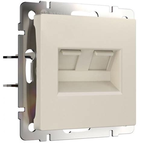 Розетка двойная Ethernet RJ-45 (айвори матовый) Werkel W1181162 ...