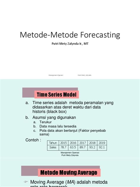 M 4 Metode Metode Forecasting Pdf Pdf