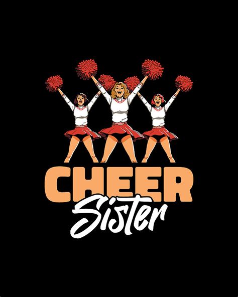 Cheerleader Sister Cheercaptain Cheerleading Digital Art By Crazy Squirrel Fine Art America