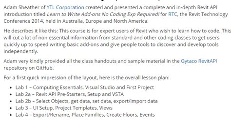 The Revit Saver The Revit Savers Learning The Revit Api Resource List
