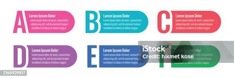 A B C D E F 편지 인포 그래픽 템플릿 6단계 정보 템플릿입니다 연례 보고서 잡지 인터넷 웹 인포 그래픽 템플릿 개념에 대한 스톡 벡터 아트 및 기타 이미지 Istock