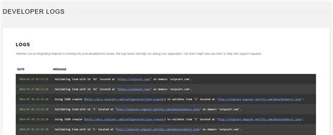 Debugging Snipcart Documentation
