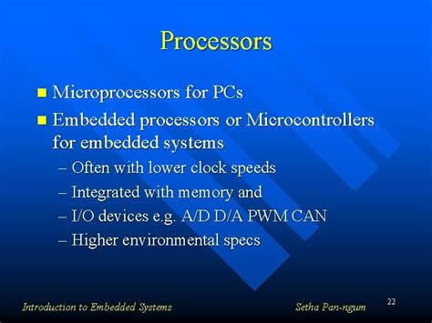Introduction To Embedded Systems Objectives Introduction To Embedded