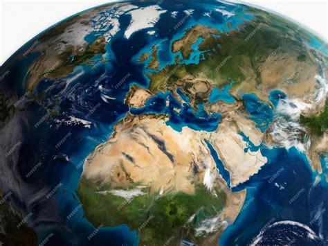 Blue Planet Earth Isolated On White Background Clipping Path Elements Of This Image Furnished