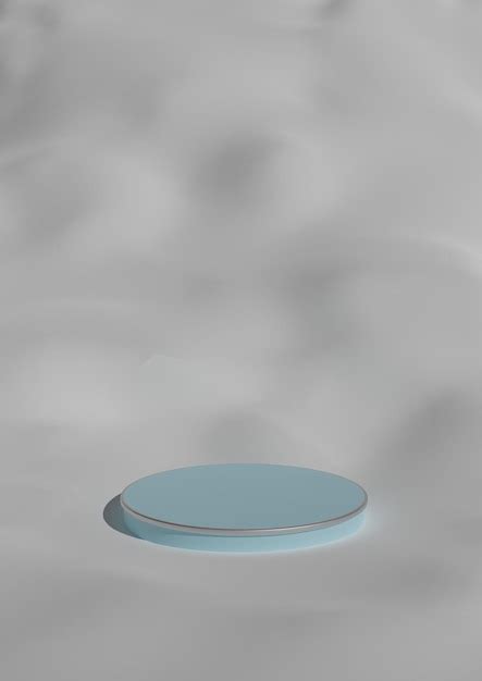 연단 또는 화장품 스탠드와 부드러운 흐린 꿈꾸는 3d 제품 디스플레이 파스텔 배경 프리미엄 사진