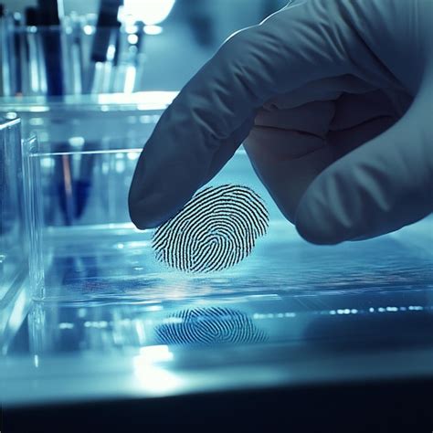 Fingerprint Analysis Process In A Forensic Lab Premium Ai Generated Image