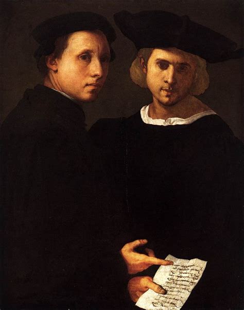 Portrait Of Two Friends Jacopo Pontormo C 1522 Renaissance